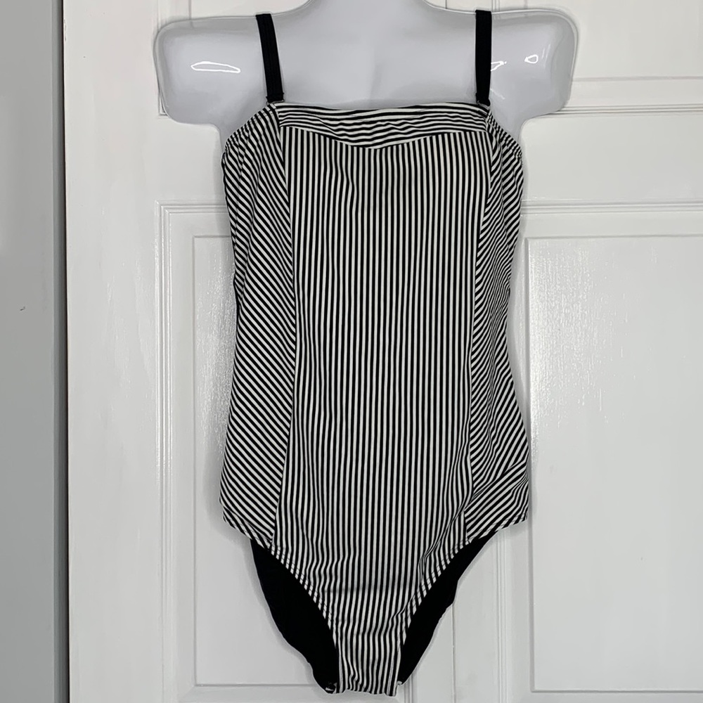 Magisculpt One Piece Swimsuit- Black And White Stripe… - Gem